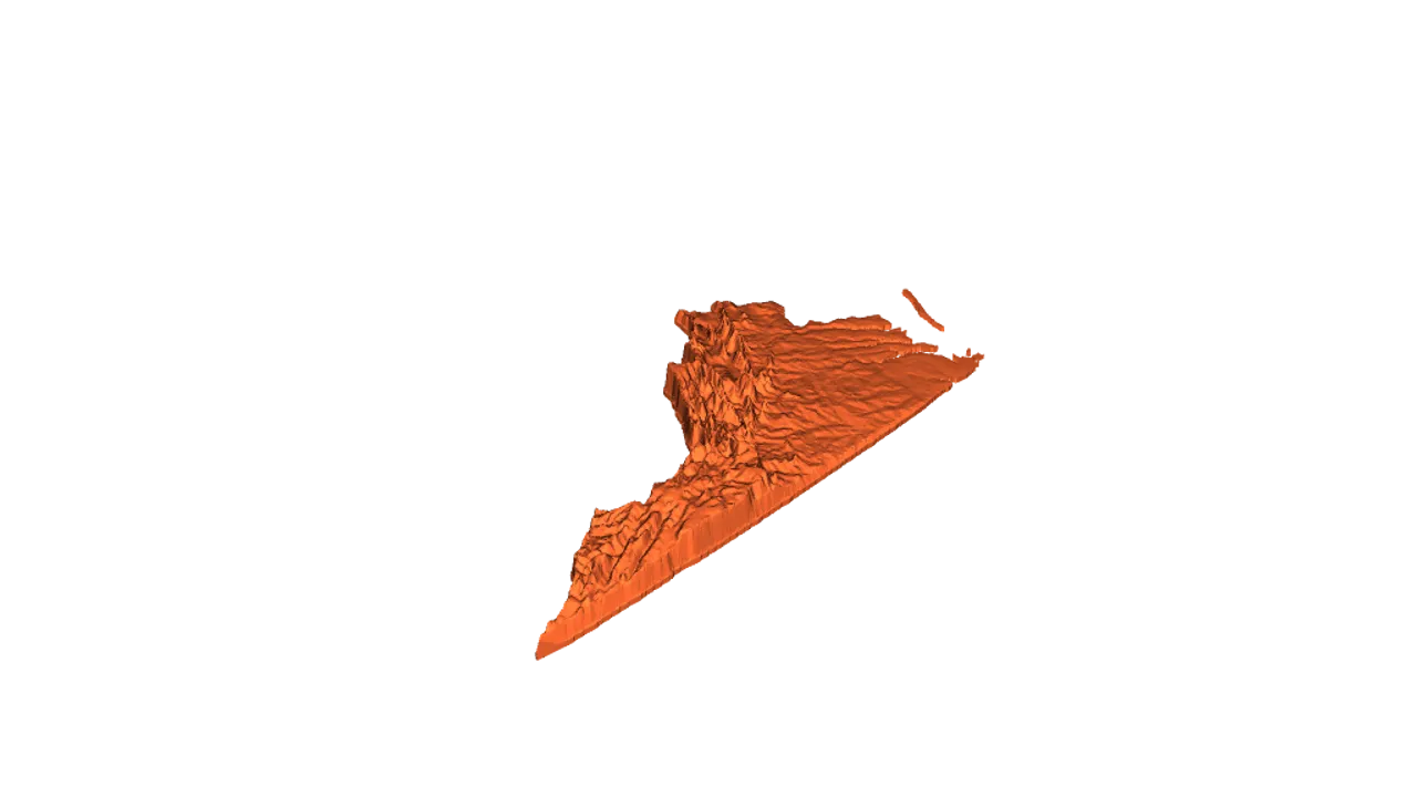 Virginia Topographic Map Fairfax County, Arlington County, Cities Of
