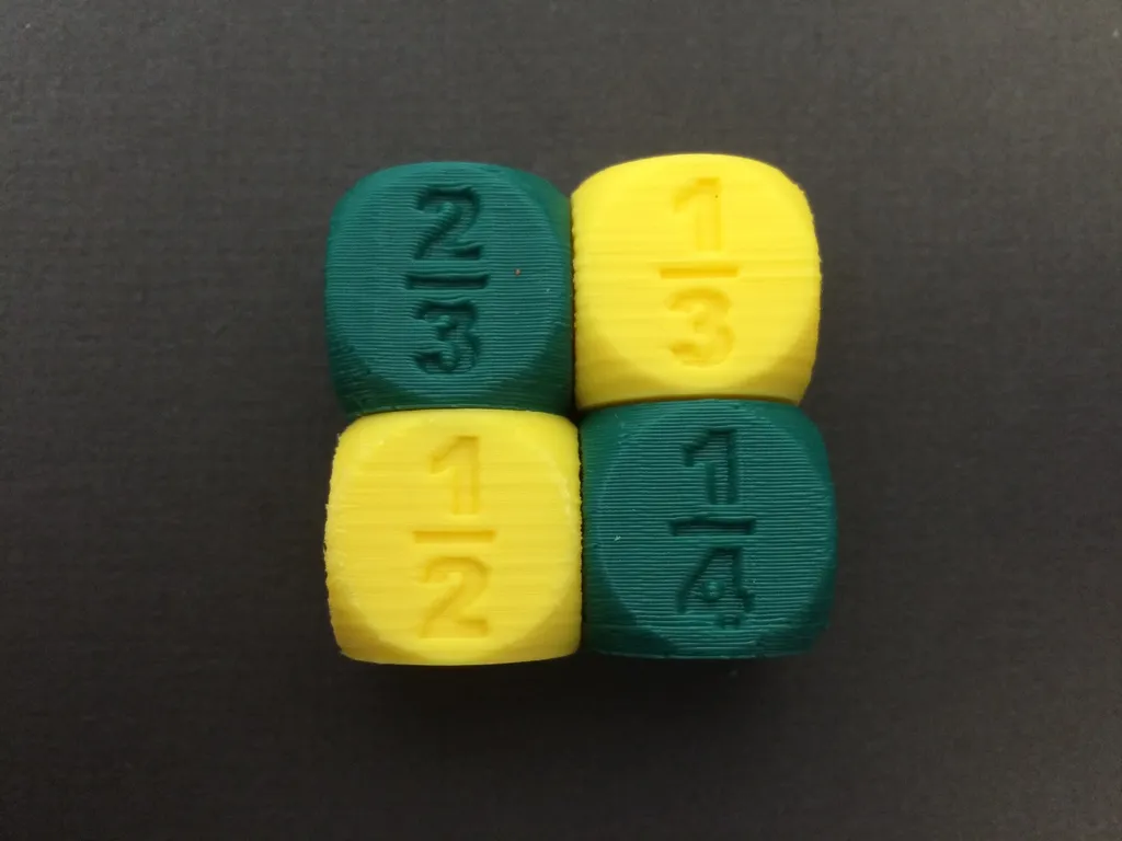 Fraction Dice by DesignMakeTeach | Download free STL model | Printables.com