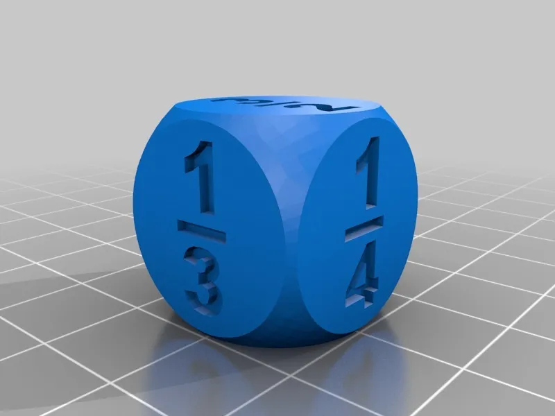 Fraction Dice by DesignMakeTeach | Download free STL model | Printables.com