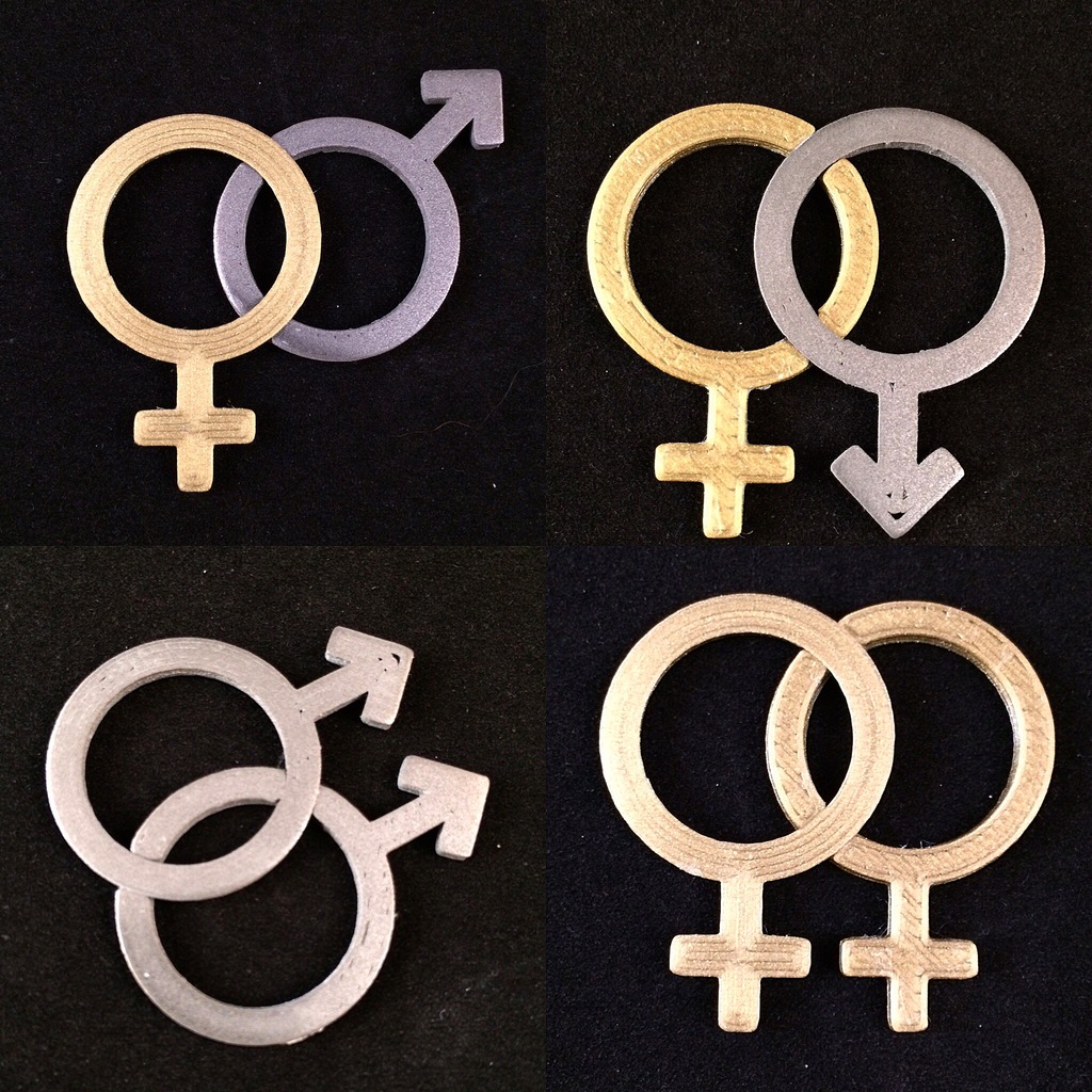 Marriage Symbols - Interlocking by DesignMakeTeach | Download free STL ...