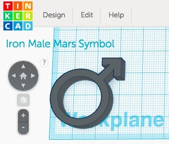 Iron Male Mars Symbol by DesignMakeTeach | Download free STL model ...