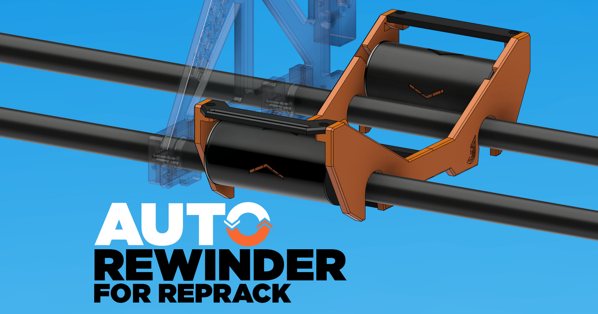 Auto-Rewind Spool Holder for RepRack by Jerrari | Download free STL ...