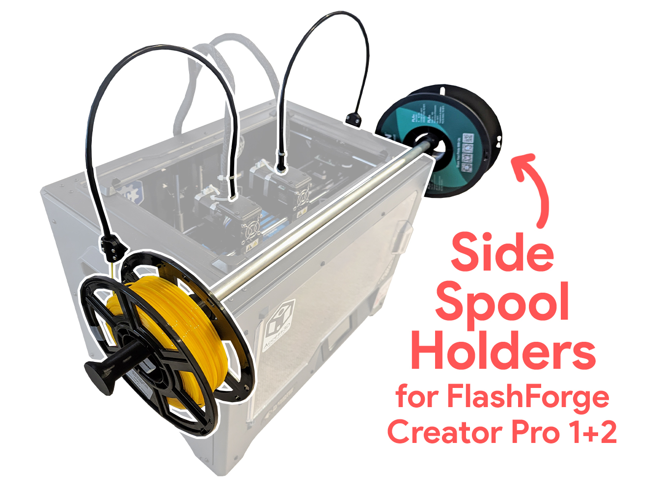 Side Spool Mount for FlashForge Creator Pro 2 by Bryce | Download free ...