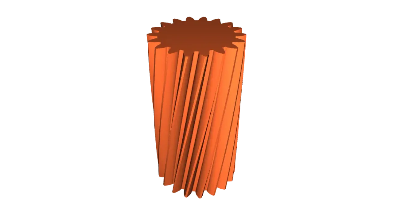 Pair of helical gear vases by MyTechFun | Download free STL model ...