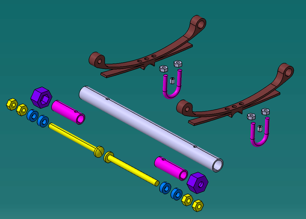 Metal axle with bearings for M416 trailer by Woyta | Download free STL ...