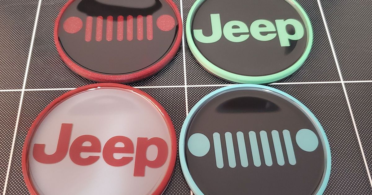 Jeep Coasters by Double D 3D | Download free STL model | Printables.com