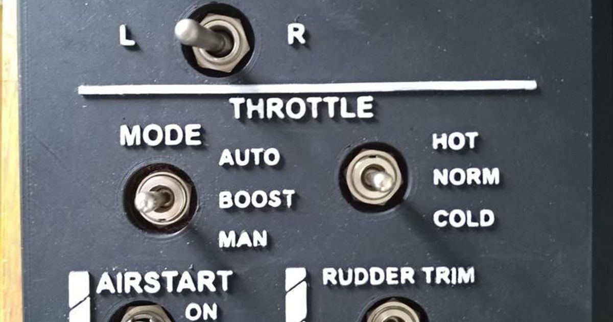 F-14 Tomcat Inlet Ramp Throttle Control Panel por DX6 | Descargar ...