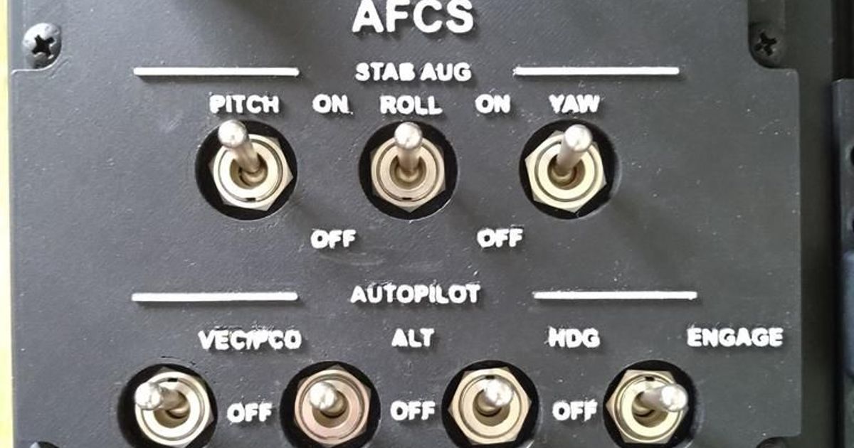 F-14 Tomcat AFCS Panel by DX6 | Download free STL model | Printables.com