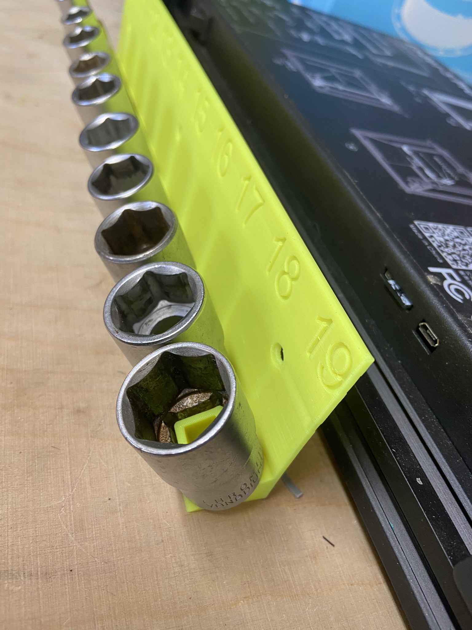 1/2" Socket holder for 10mm to 19mm. Also 20 to 27mm and blanks by ...