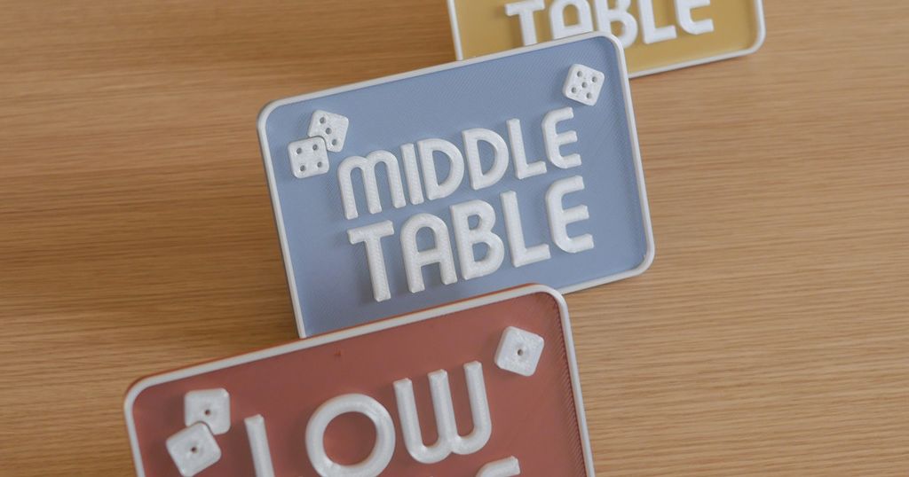 Bunco Table Signs by 3DPrintDad | Download free STL model | Printables.com