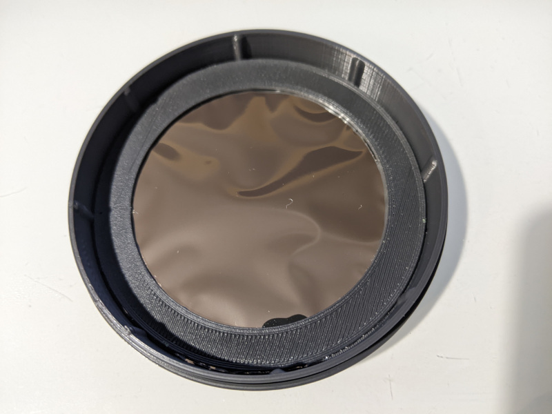 Parametric solar filter for binoculars, with nubs for soft lens border ...