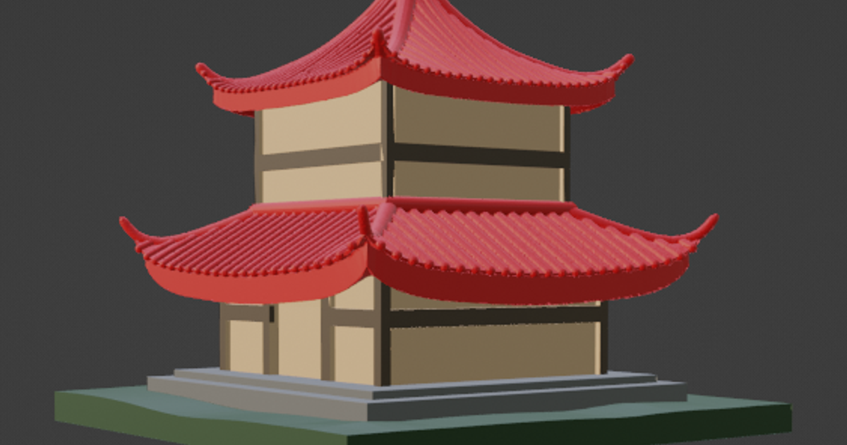 Simple Chinese House by guillermytho | Download free STL model ...