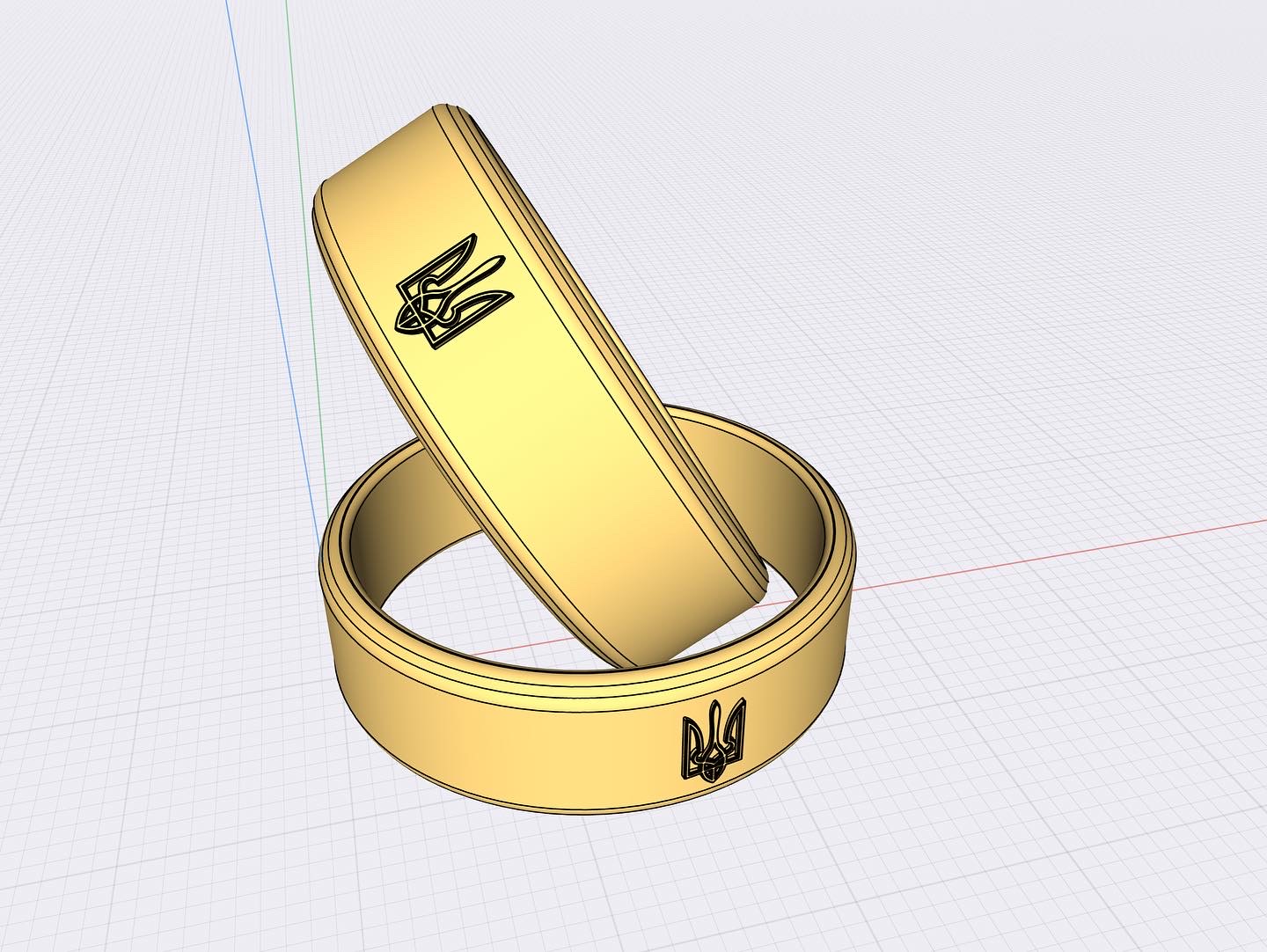 Ukraine Ring by J Lake 3D | Download free STL model | Printables.com