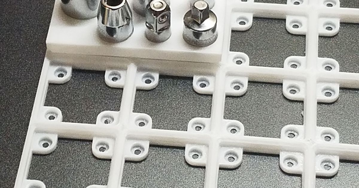 Gridfinity Husky Socket Adapters Organizers and Tray by M2 3D | Download free STL model ...