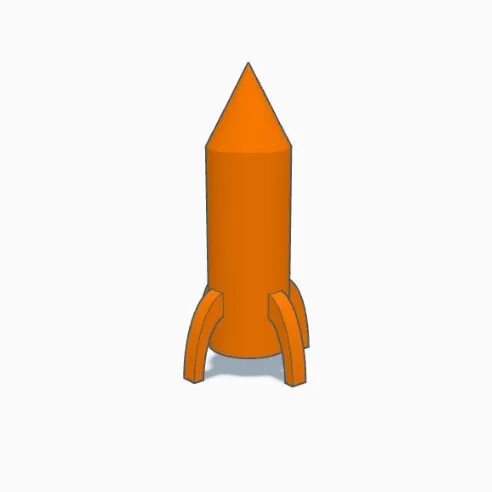 Simple rocket by FireBoom-3D | Download free STL model | Printables.com