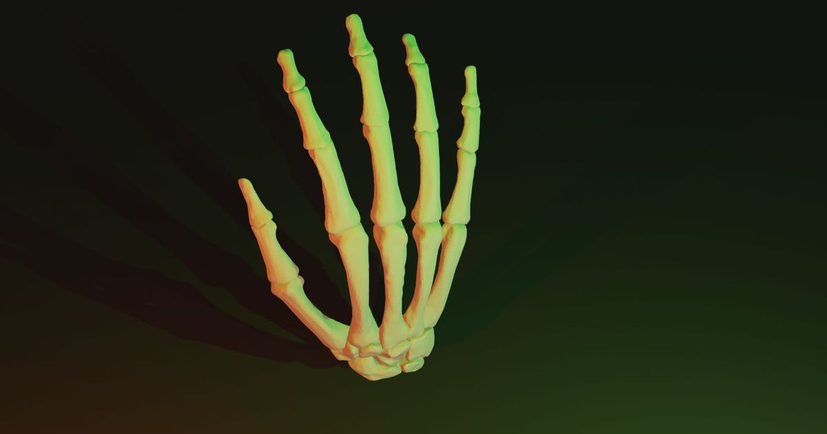 Skeleton hand for halloween! von Maker81 | Kostenloses STL-Modell ...