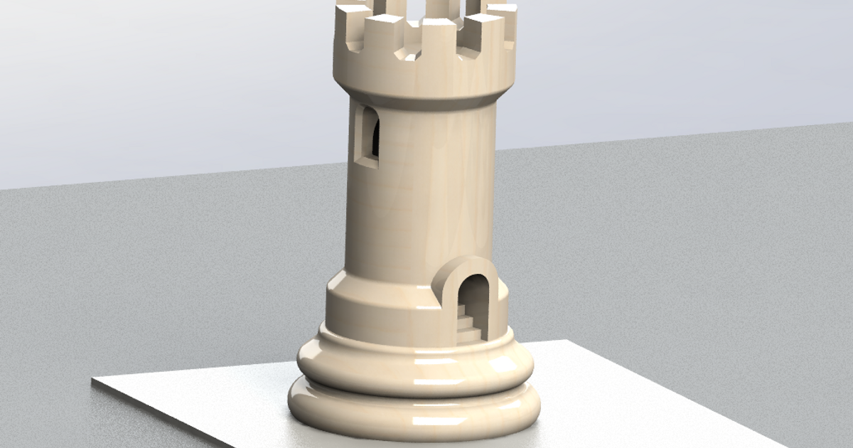 Chess rook by sven | Download free STL model | Printables.com