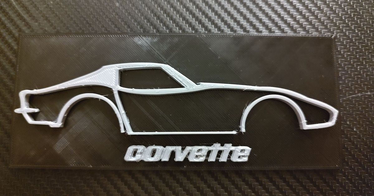 Chevrolet Corvette C3 Plaque by Brownzy03 | Download free STL model ...