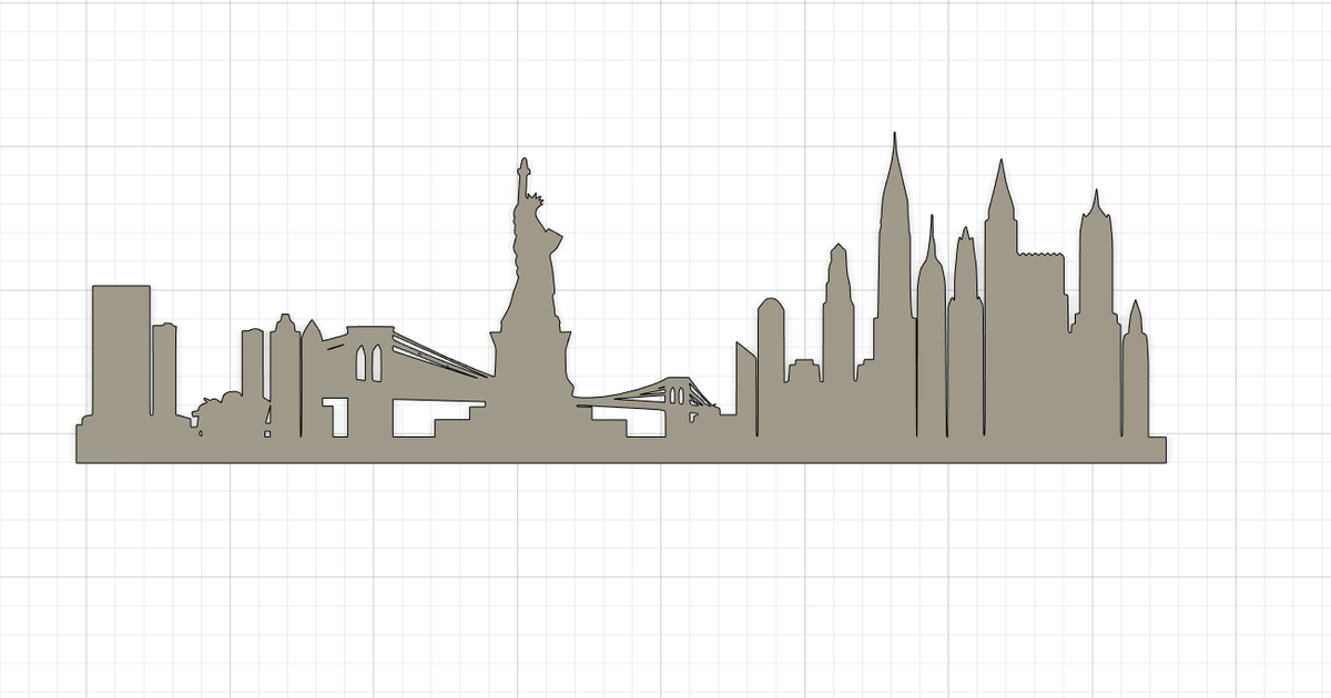 New York Skyline by ELVISART | Download free STL model | Printables.com