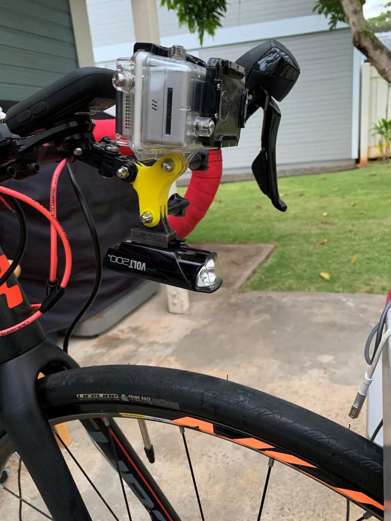Dual GoPro Mount for Bike out front Mounts by Monkichi57 | Download ...