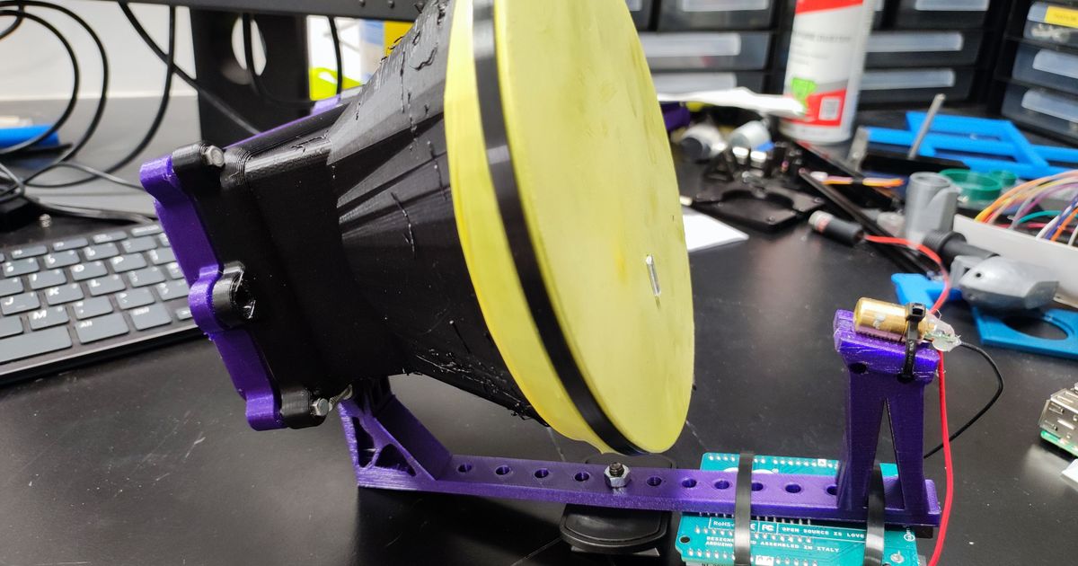 Sound reactive laser reflector (tympanic membrane movement model) by ...