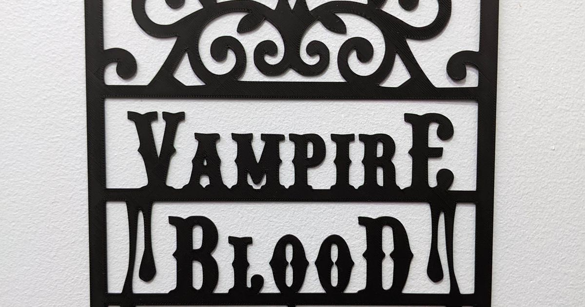 Halloween Wall Art: Vampire Blood by Celulari | Download free STL model ...