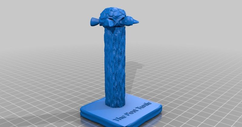 Post Turtle by Twofish Digital | Download free STL model | Printables.com
