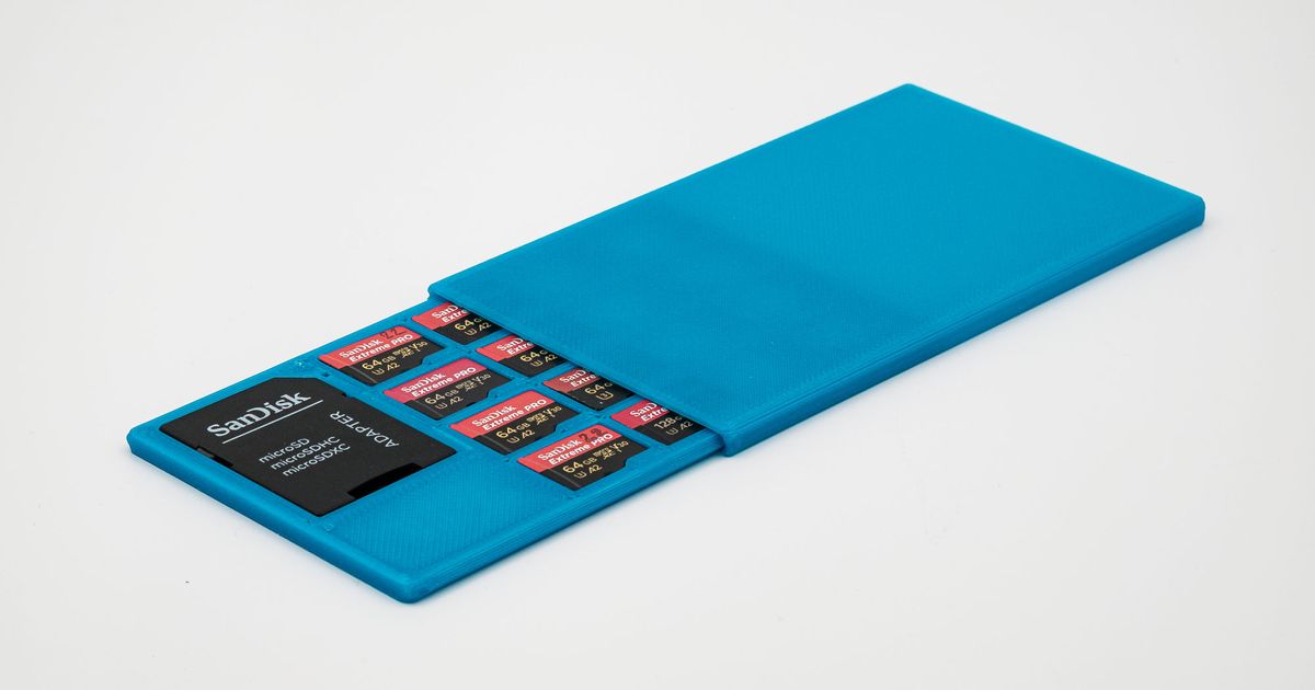 Micro SD Card Wallet - less than 4 mm thick by cewo | Download free STL model | Printables.com