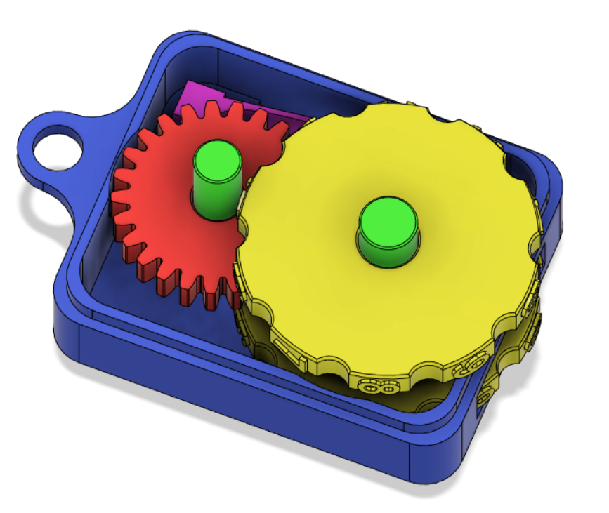 Keychain Mechanical Counter by Diede Gommers | Download free STL model ...