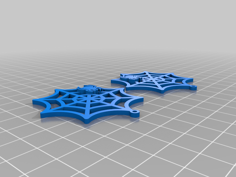 Spider and Web Earrings by Brian Wheeler | Download free STL model ...