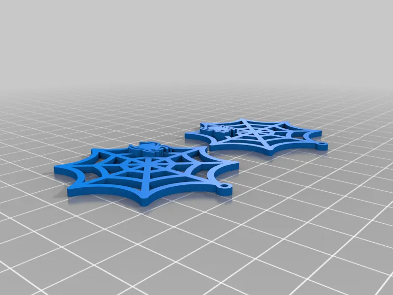 Spider and Web Earrings by Brian Wheeler | Download free STL model ...