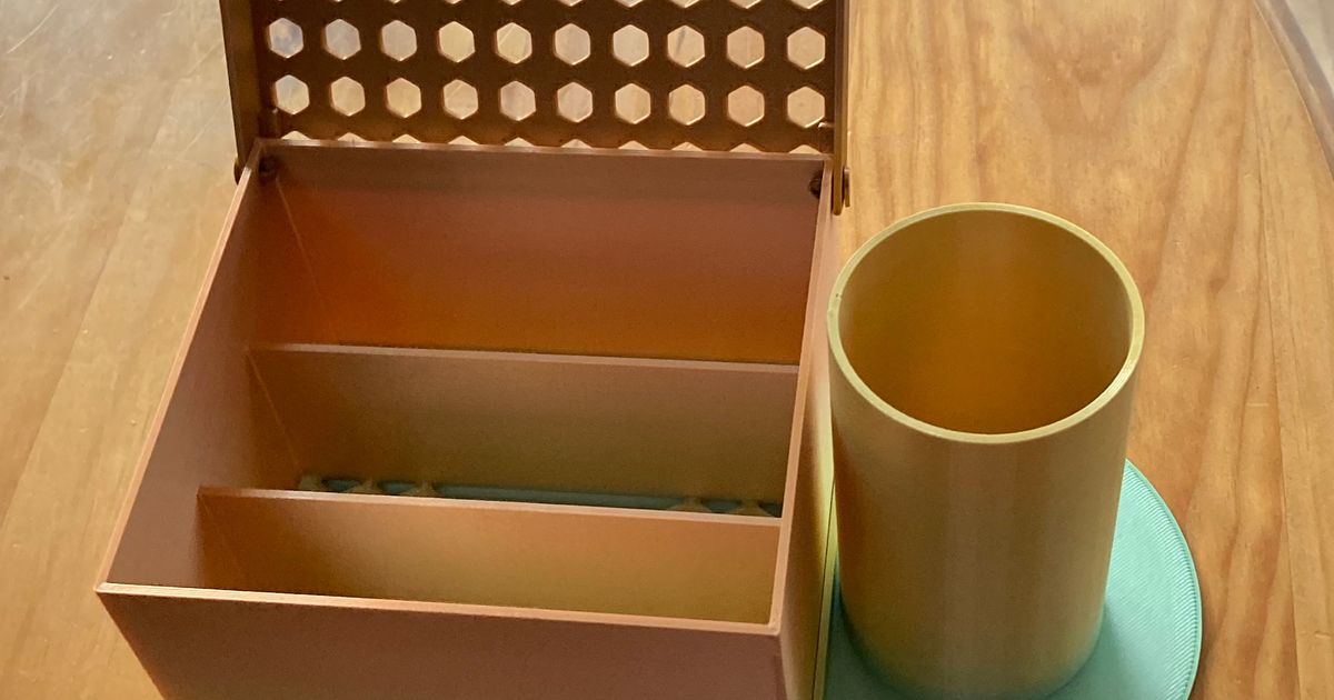 Triple sponge box with articulated lid (pin) by ricky0351 | Download ...