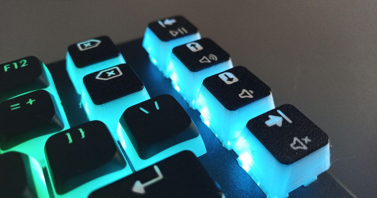 Translucent keycaps for Launch keyboard by bear454 | Download free STL ...