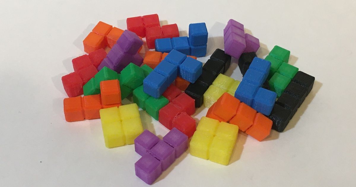 Tetris Pieces by yoyothechicken | Download free STL model | Printables.com