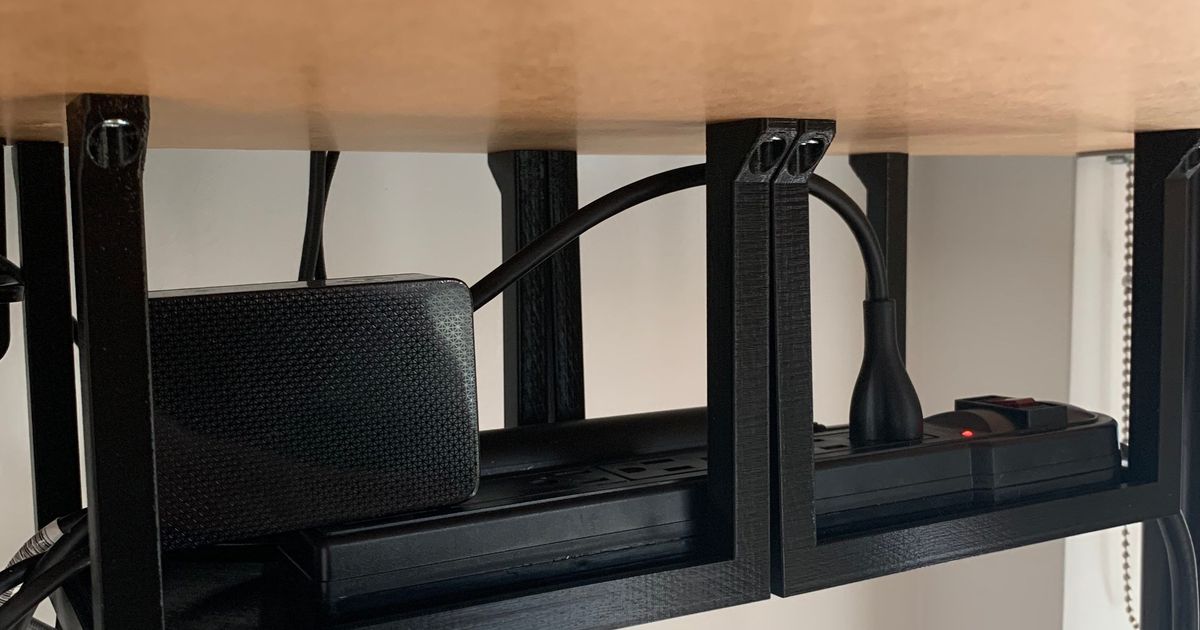 Under Table Cable Management by Drom0s | Download free STL model ...