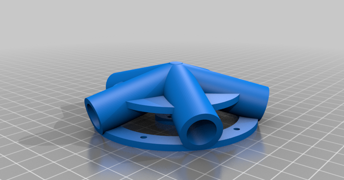 Tent Hub (5 spokes) by balthisar | Download free STL model | Printables.com
