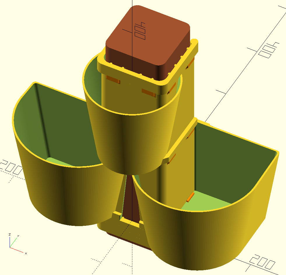 stackable plant pots for pillar by etv99 | Download free STL model ...