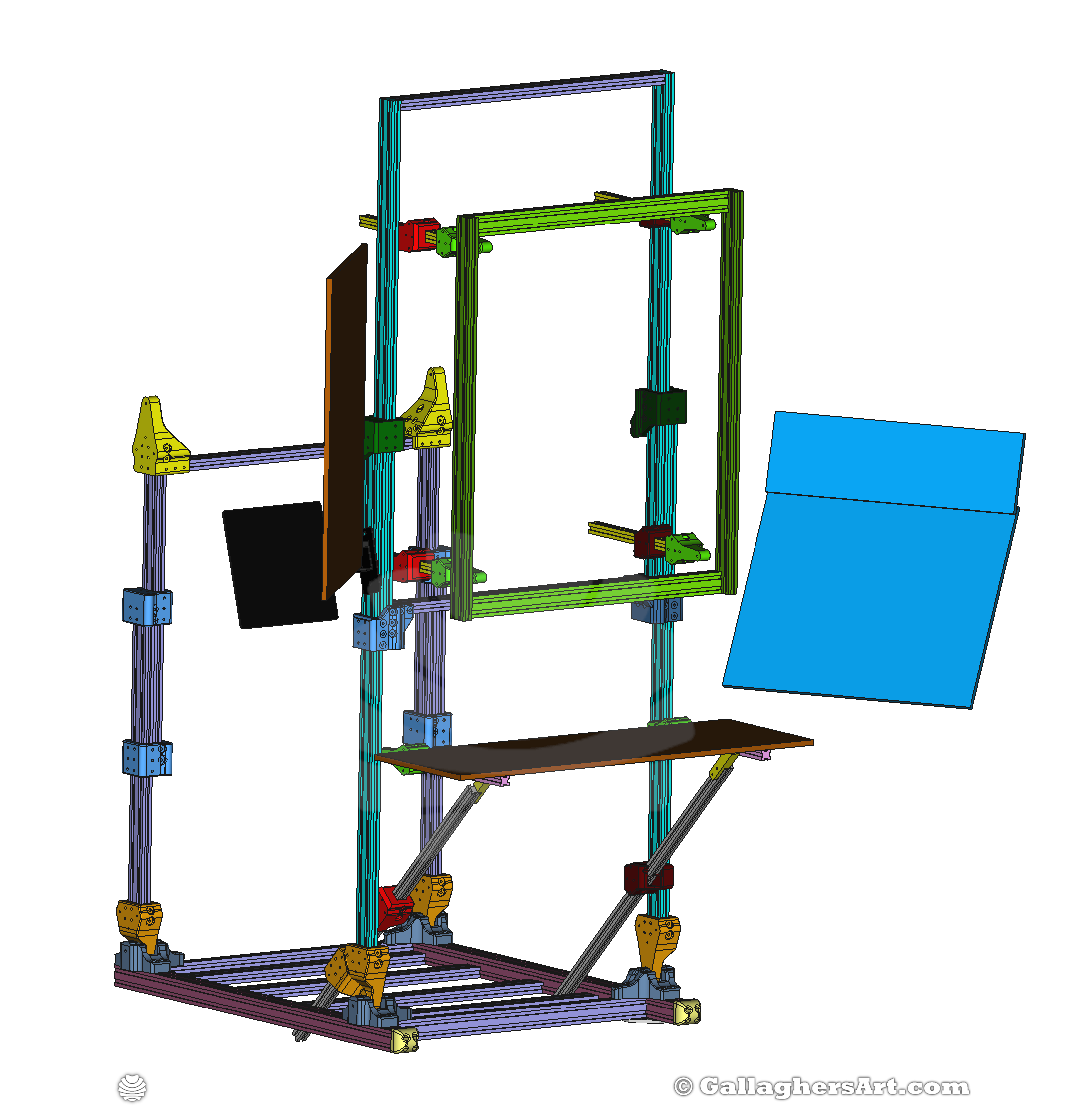 Open Artist Easel Heavy by GallaghersArt | Download free STL model ...