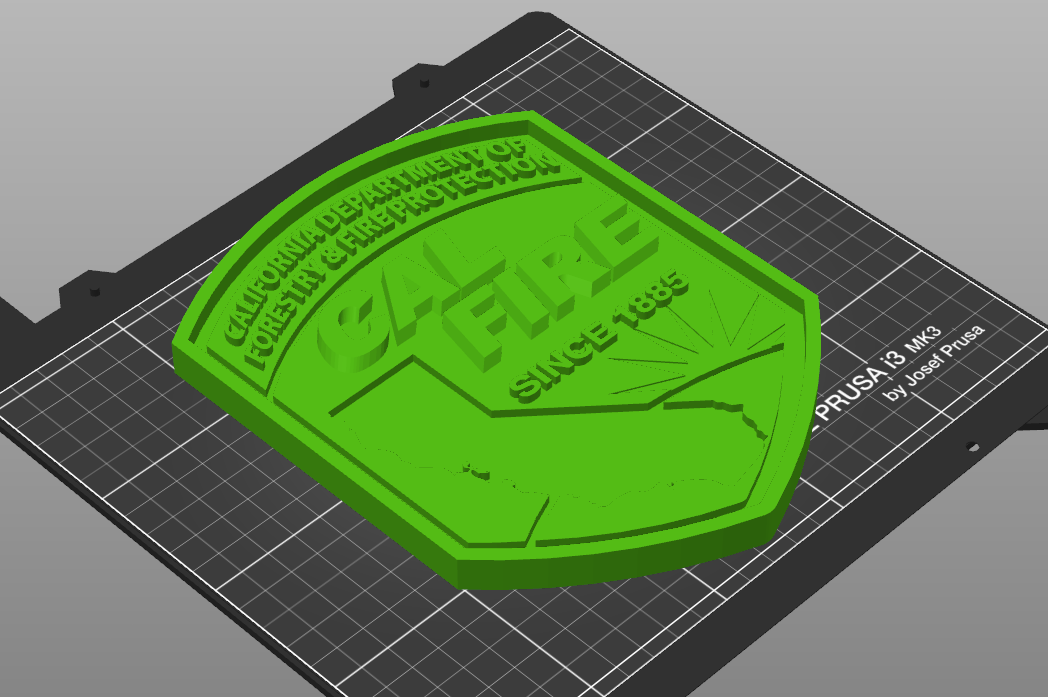 CAL FIRE LOGO von Eric Emerson | Kostenloses STL-Modell herunterladen ...