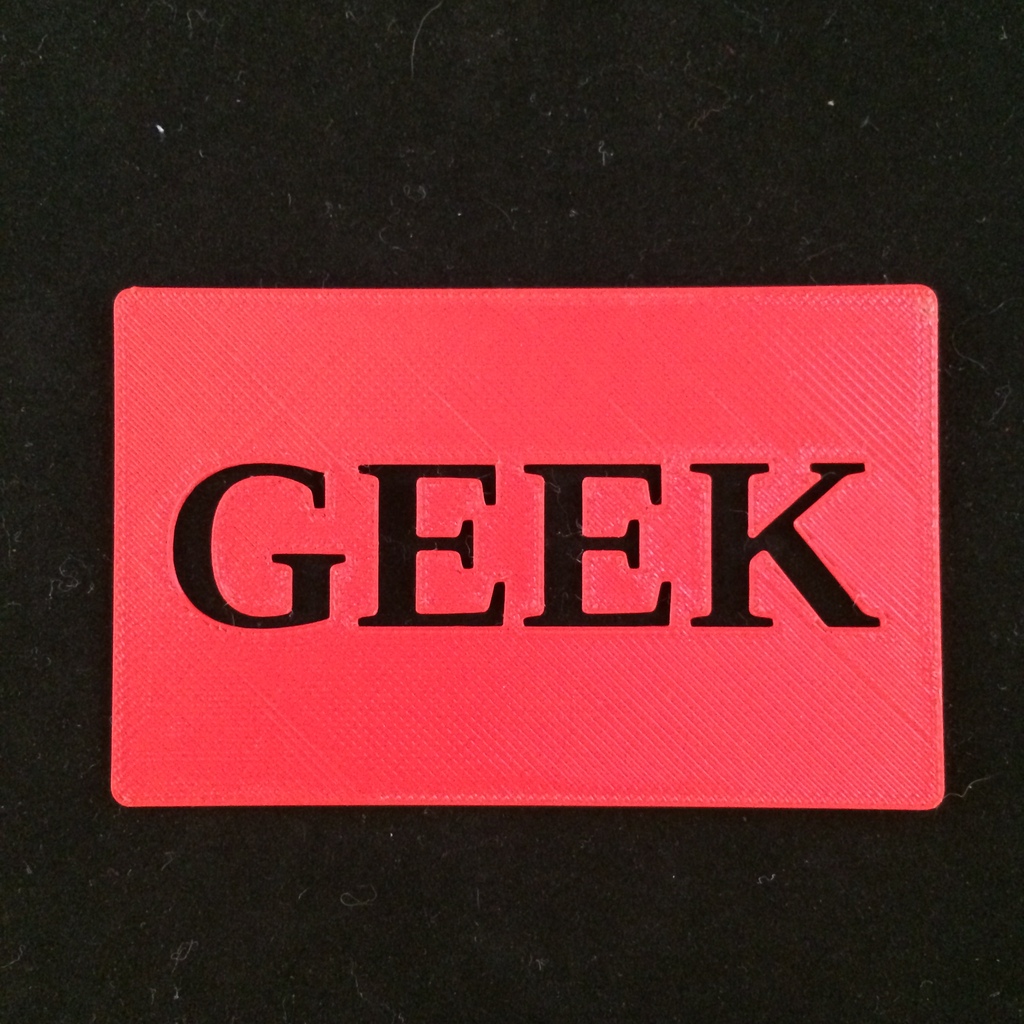 GEEK Card by DesignMakeTeach | Download free STL model | Printables.com