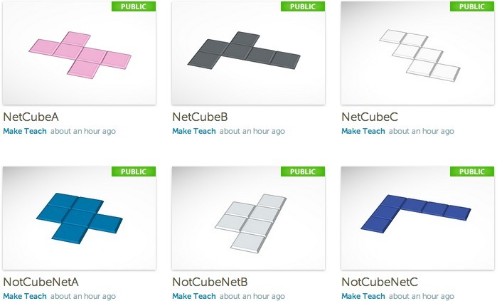 Nets of a Cube - Geometry Manipulative Set by DesignMakeTeach ...