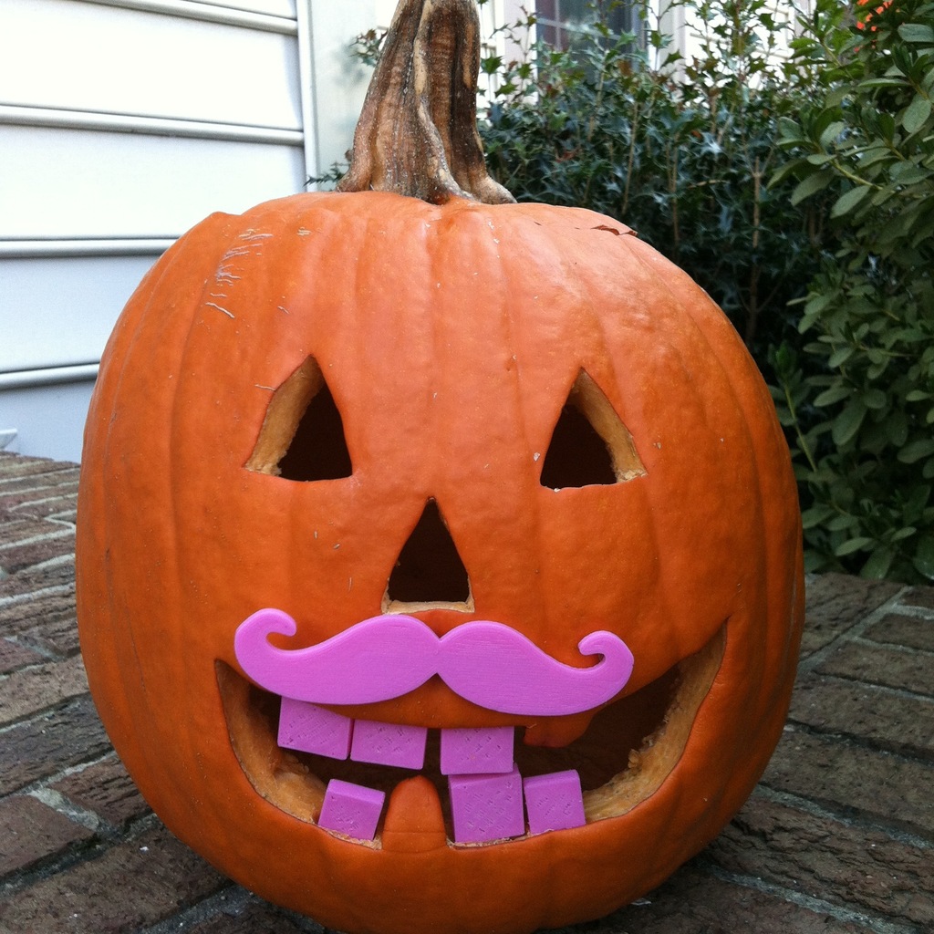 Pumpkin Moustache by DesignMakeTeach | Download free STL model ...