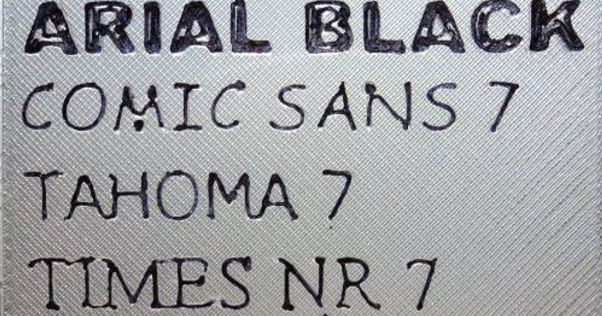 Font Test Cards by DesignMakeTeach | Download free STL model ...