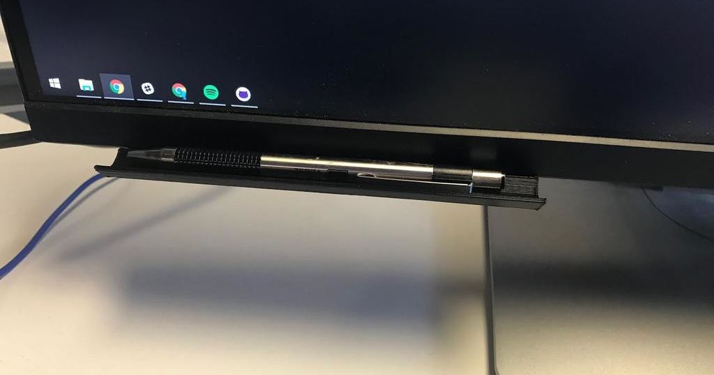 Computer Monitor Pen Tray by alexberkowitz | Download free STL model ...