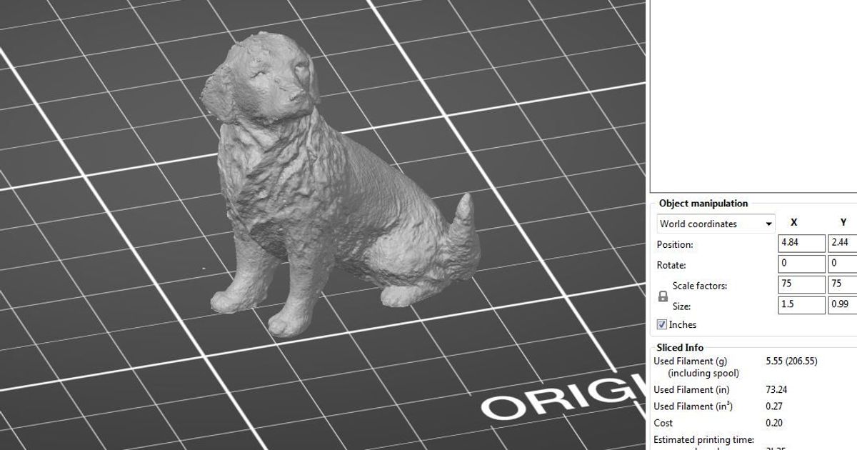 Test Dog Figurine from Photogammetry by Skipper_52 | Download free STL ...