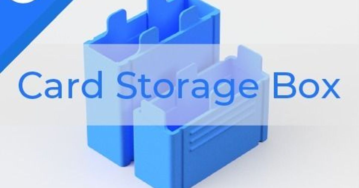 Card Storage Box by milanvdzanden | Download free STL model ...