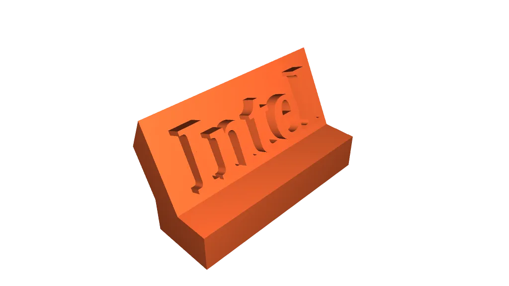 intel sign by Coolguy | Download free STL model | Printables.com