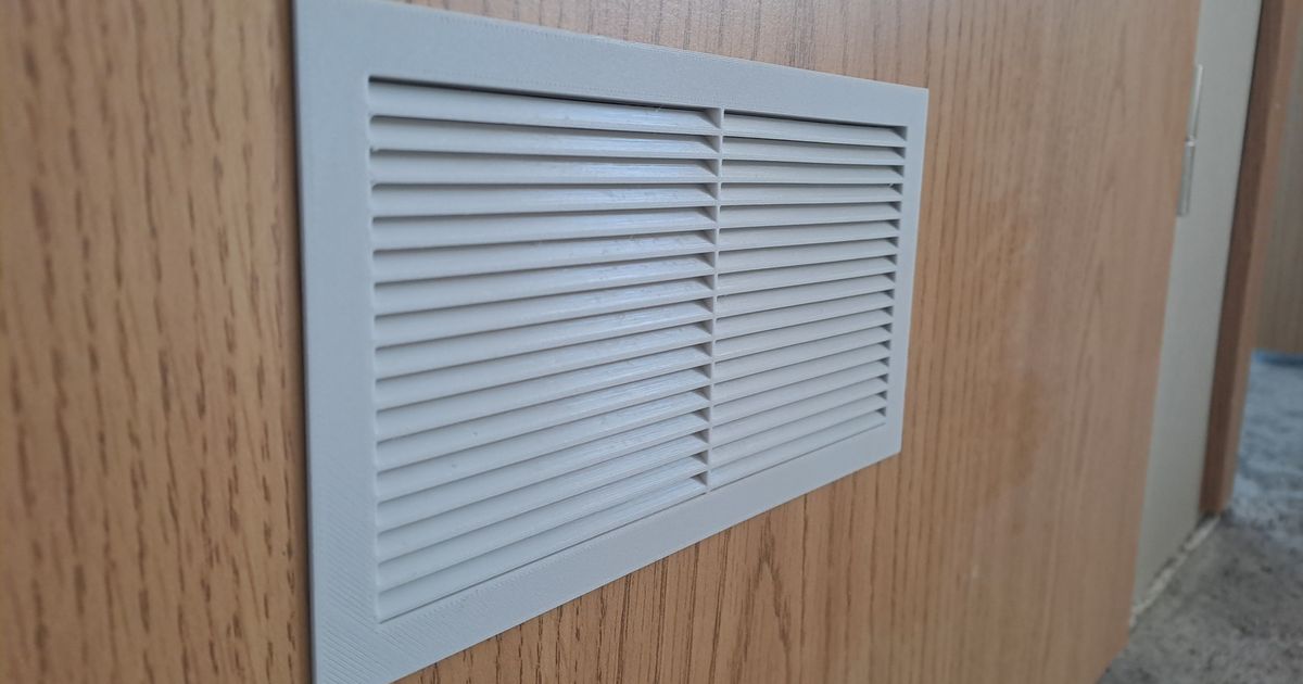 Door vent 100x200mm by cekpi7 | Download free STL model | Printables.com