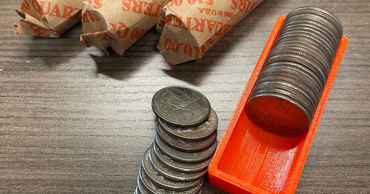Quarter Roll Sorter - US $10 Stacker by David B. | Download free STL ...