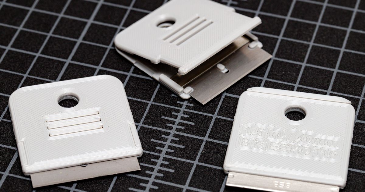 Compact Single Edge Razor Scraper 1.5"/40mm by Echo116 | Download free ...